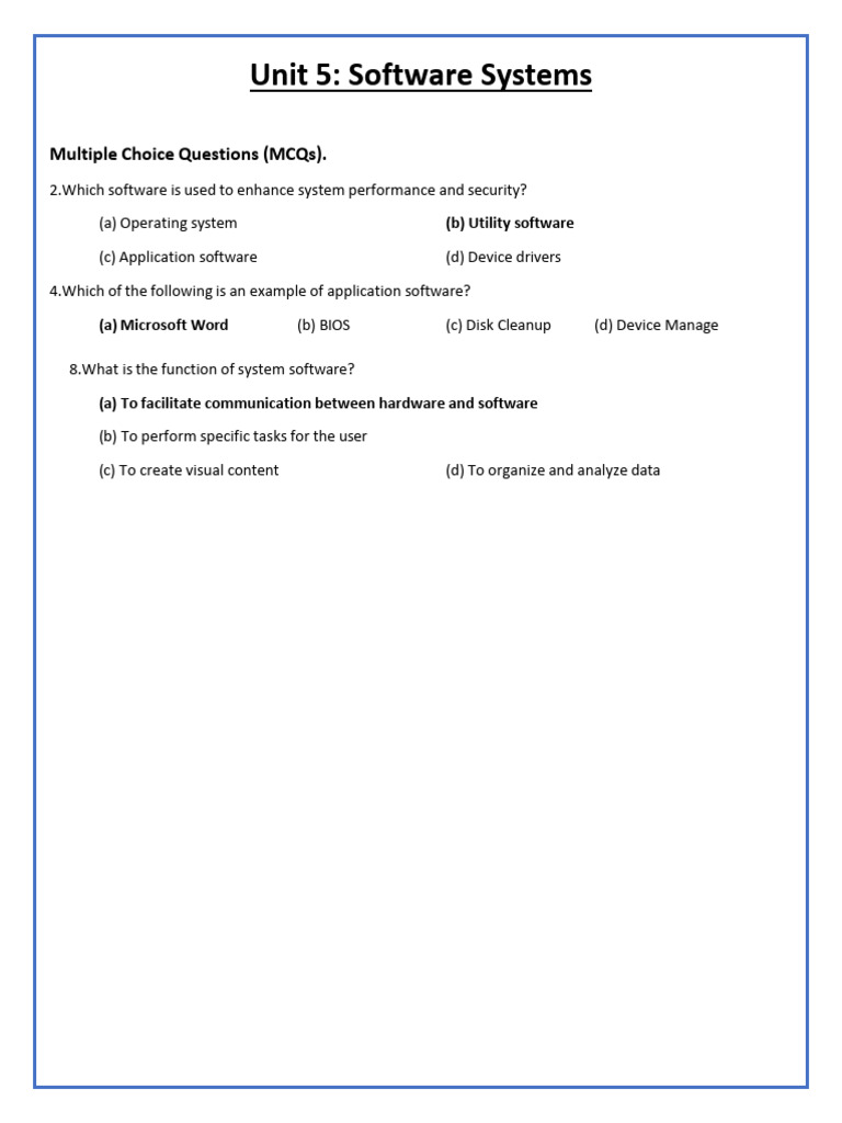 Computer Science For 9th Class - Unit 5 | PDF