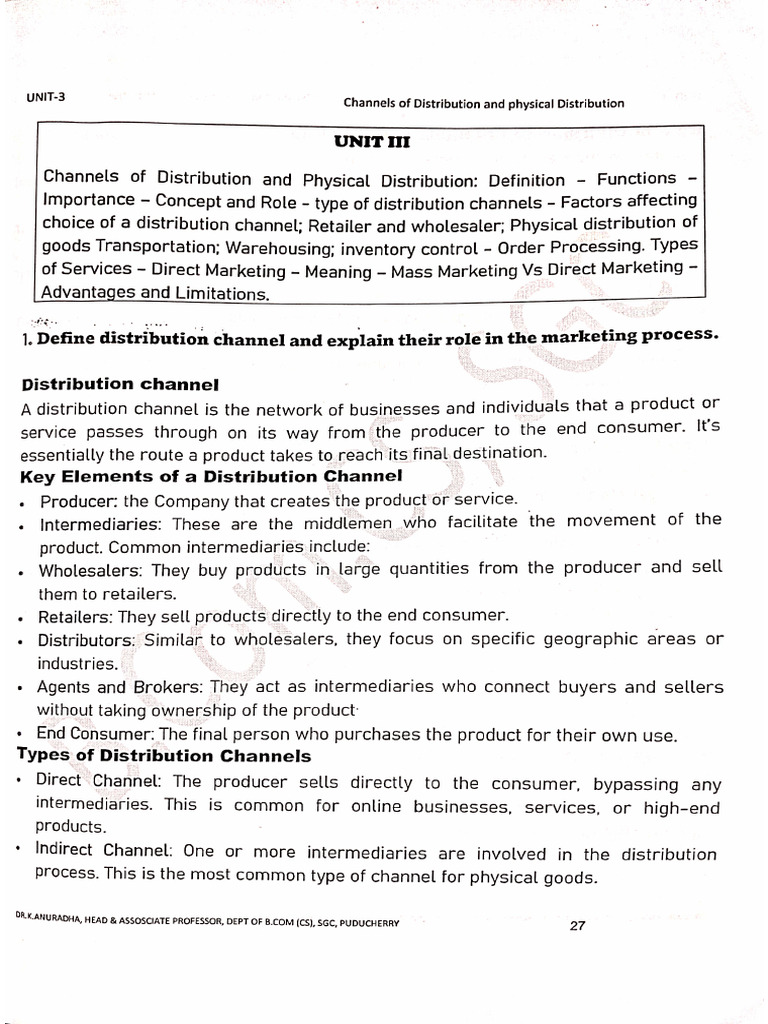 Unit 3 Marketing Management | PDF
