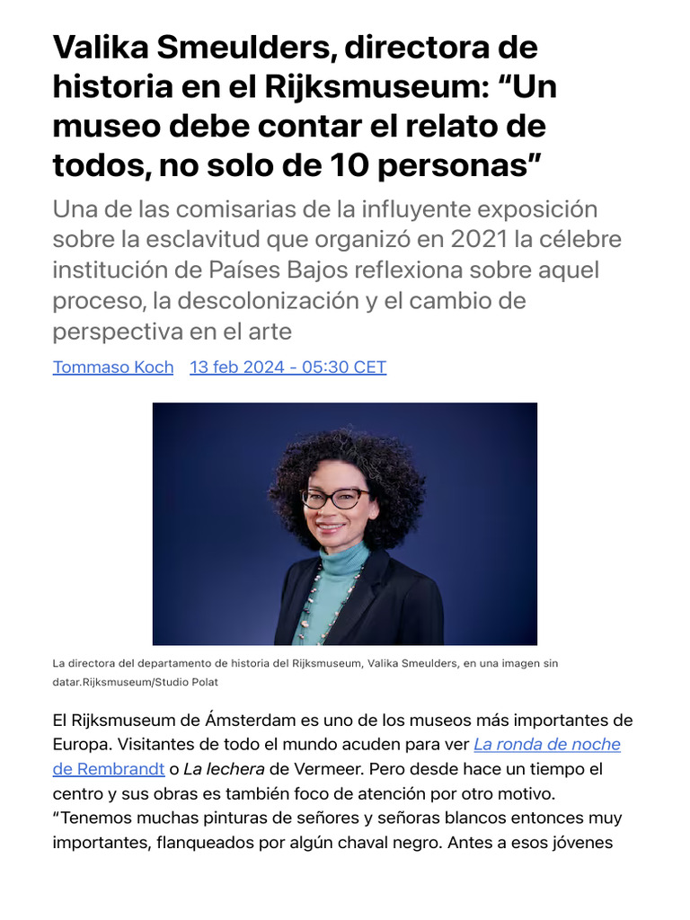 Valika Smeulders Rijksmuseum | PDF | Museo | Países Bajos