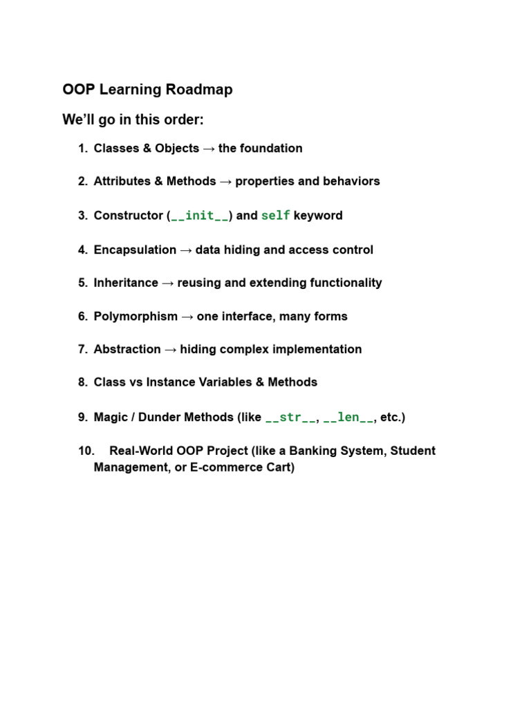 OOPs Class Material | PDF | Object Oriented Programming | Method ...