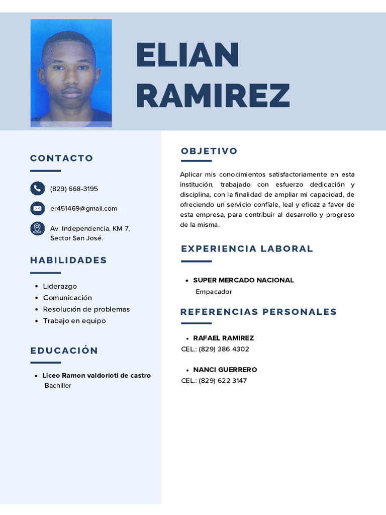 Currículum de ELIAN RAMIREZ | PDF