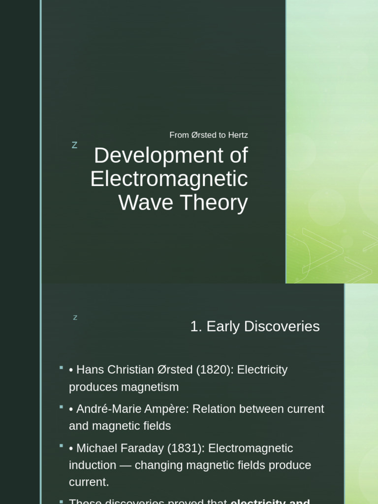 Development of Electromagnetic Wave Theory With Pictures-1 | PDF