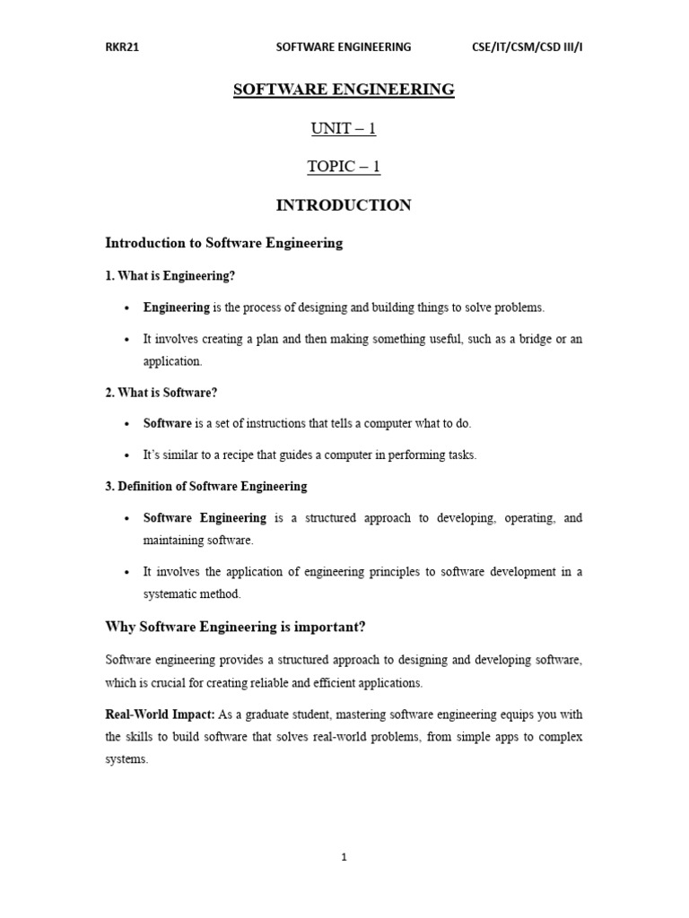 Seunit 1 File | PDF | Software Development Process | Prototype