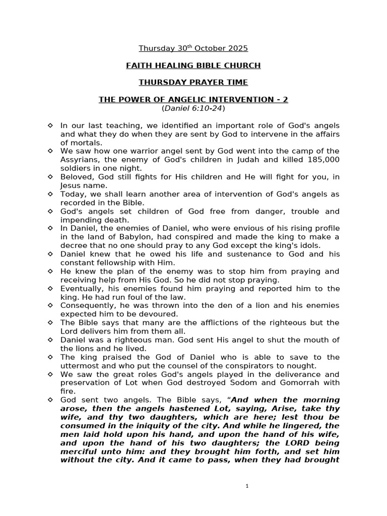 The Power of Angelic Intervention-2 | PDF | Sodom And Gomorrah | Angel