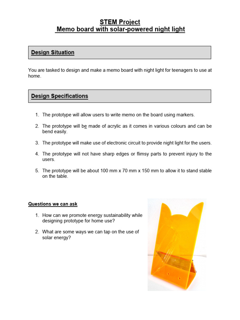 2025 STEM Project Worksheet | PDF