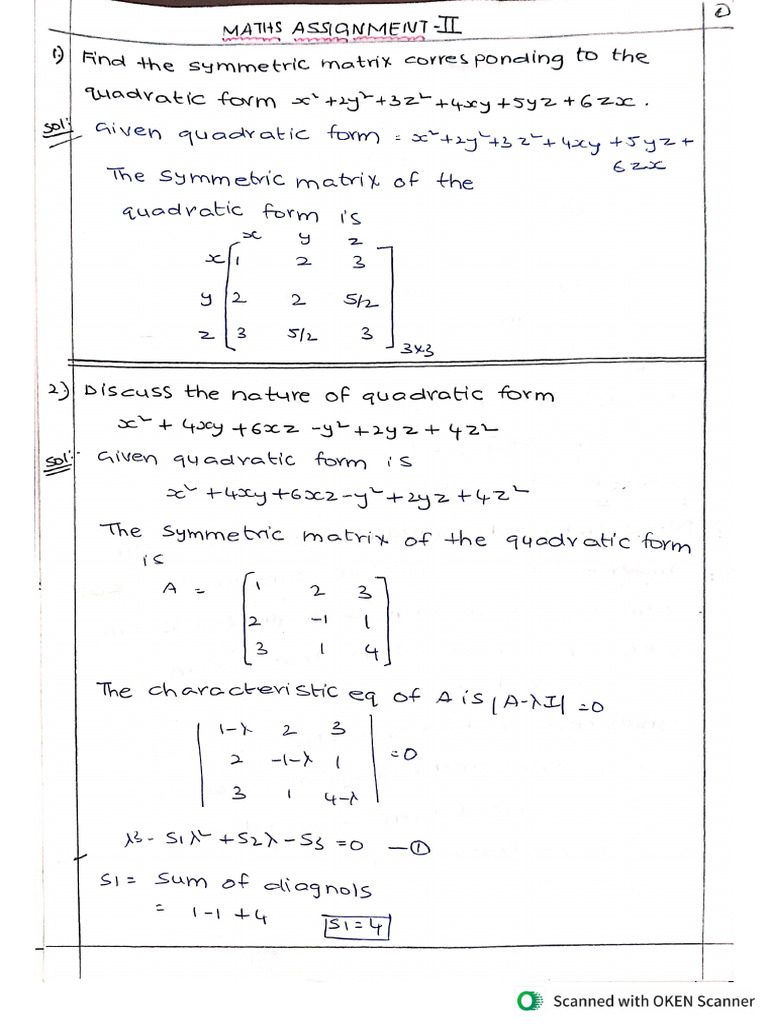 Maths Assignment 2 | PDF