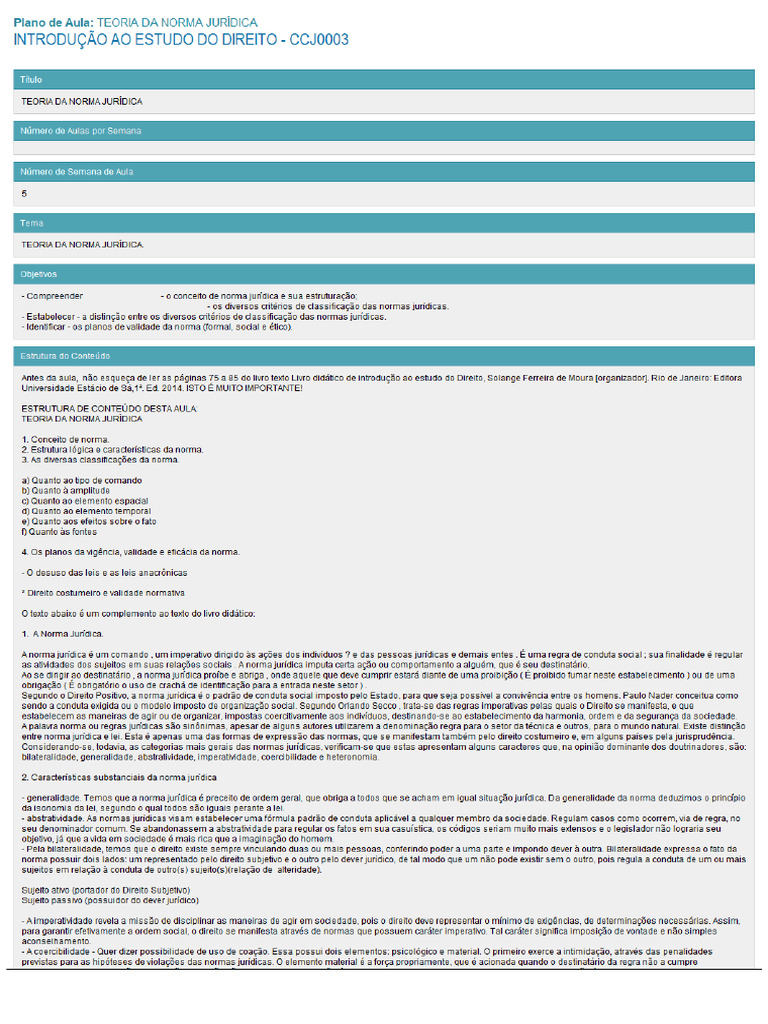 Aula 05 - PlanoDeAula_283603 | PDF