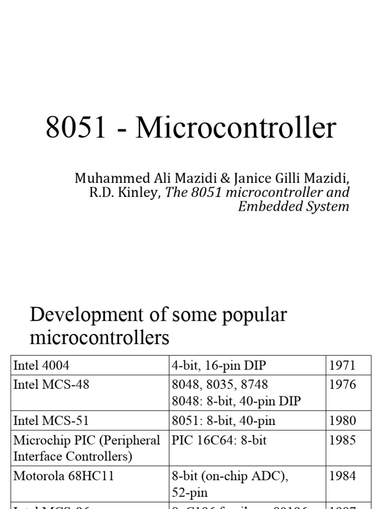 8051 Microcontroller Overview and Features | PDF | Digital Electronics ...