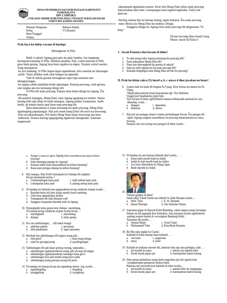 Kelas 6 B Sunda | PDF