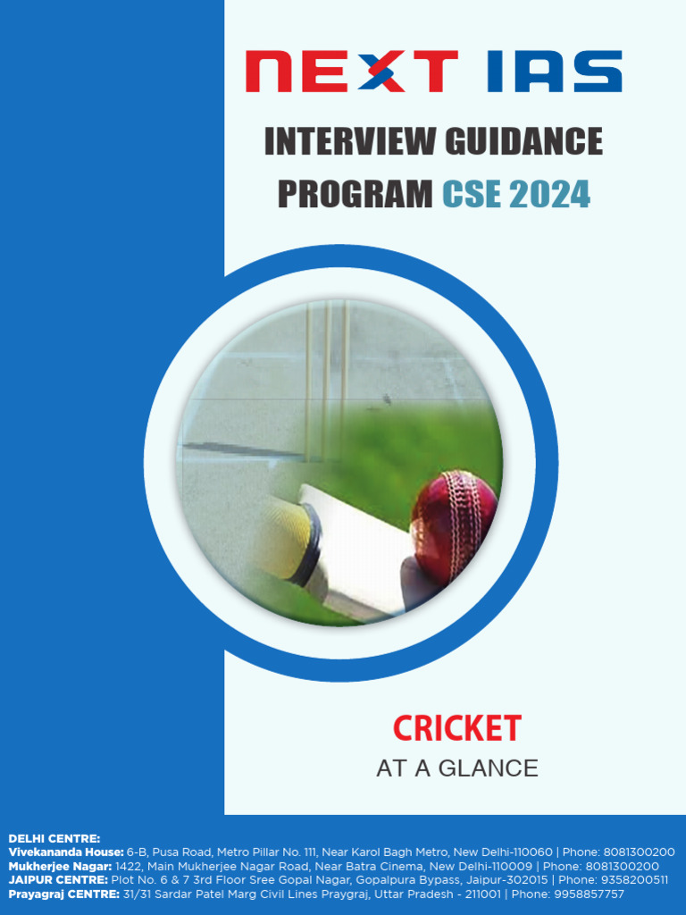 Cricket | PDF | Bowling (Cricket) | Forms Of Cricket