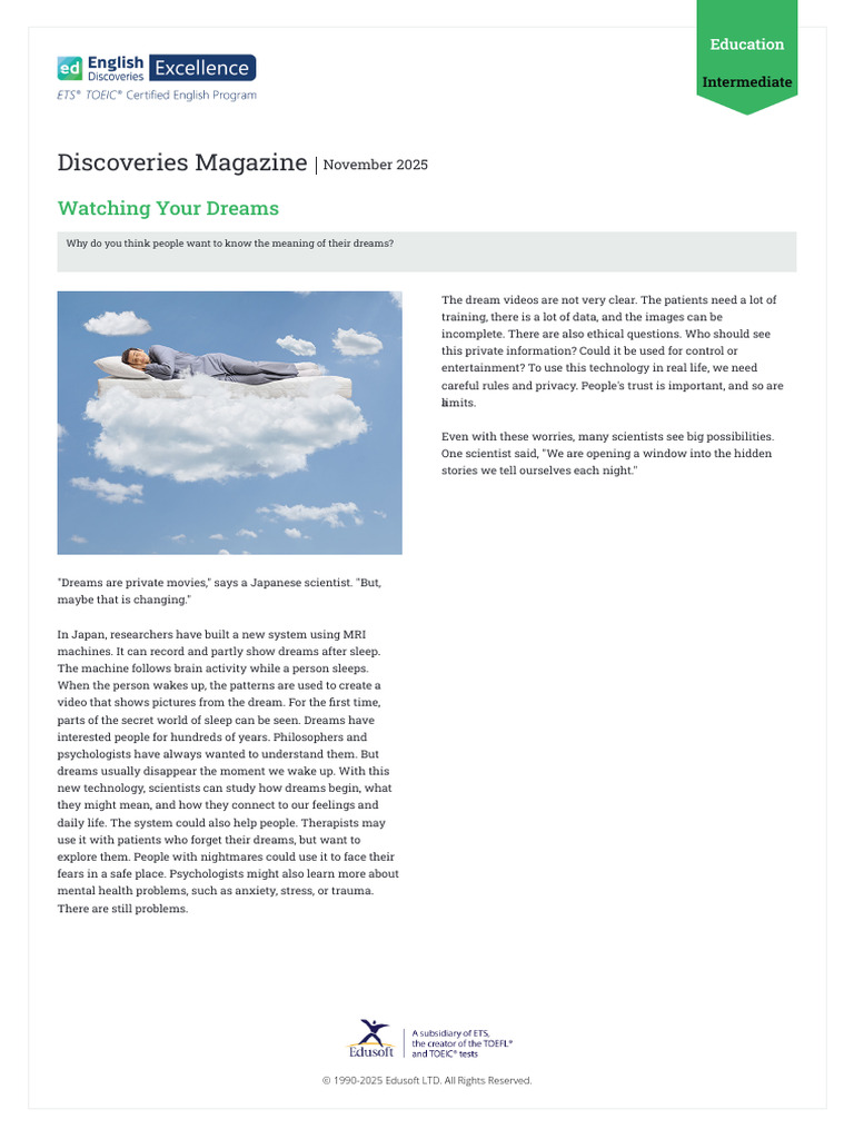 Discoveries Magazine - November 2025 - Intermediate - 7fca558c | PDF ...