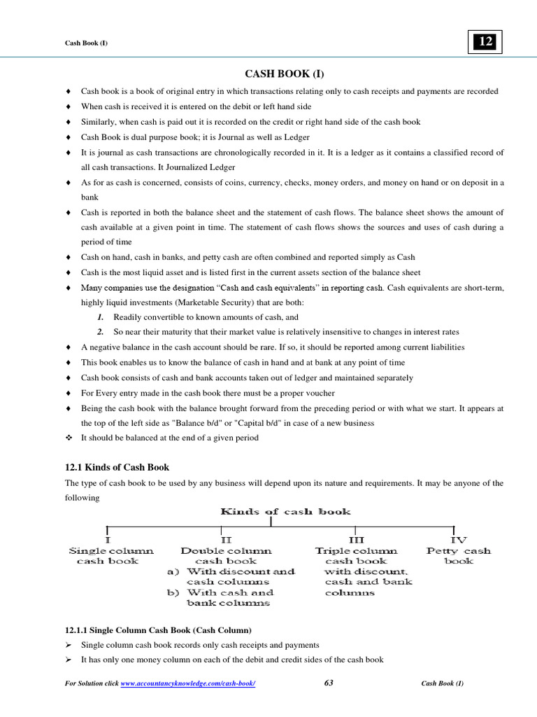 Understanding Cash Book Types and Usage | PDF | Debits And Credits | Cash