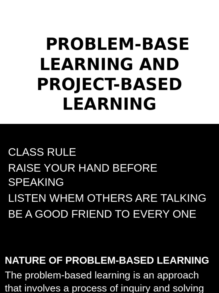 Problem Based Learning | PDF | Learning | Cognition