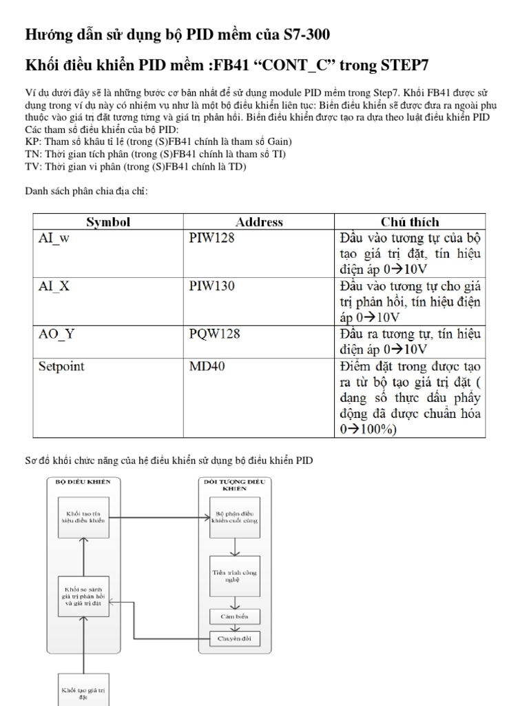 Huong Dan Su Dung Bo PID Mem Step7 | PDF
