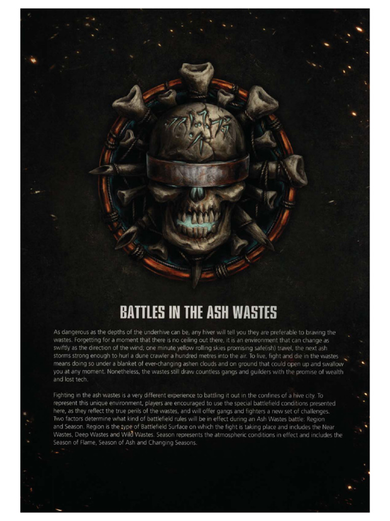 Ash Wastes Conditions | PDF