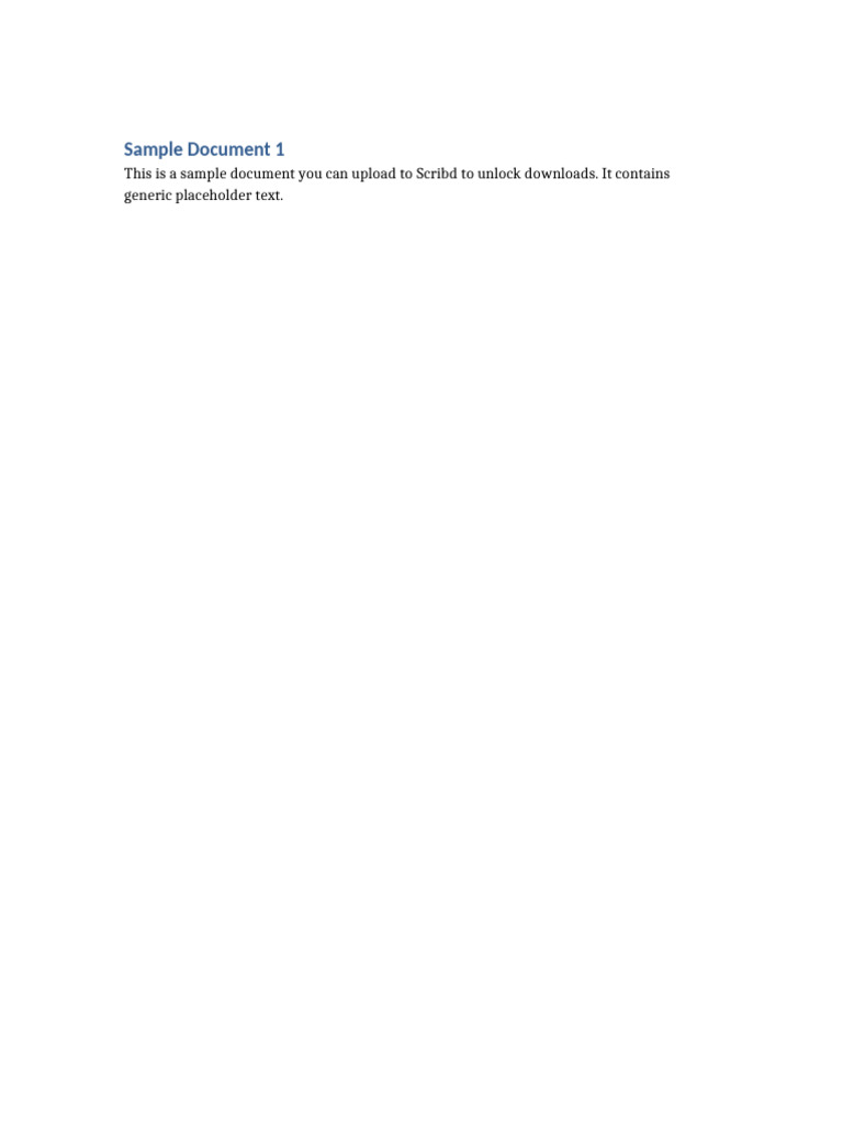 Sample Document 1 | PDF