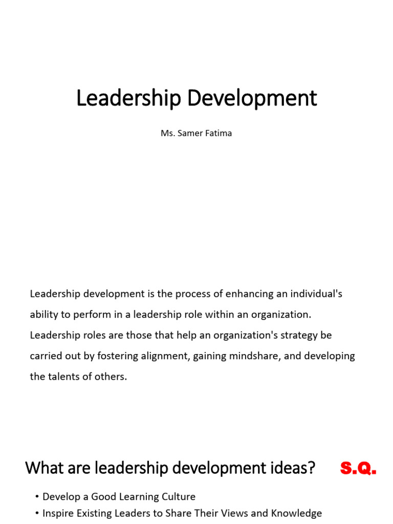 Leadership Development | PDF | Leadership | Mentorship