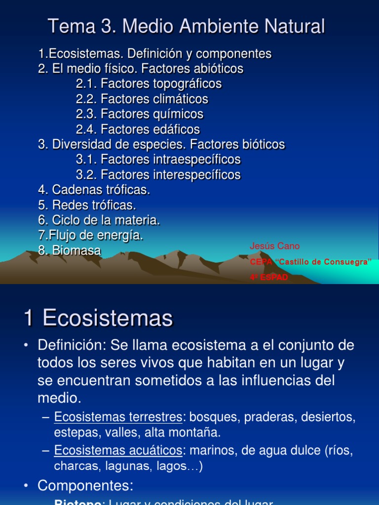 Ecosistemas y su Medio Ambiente Natural | PDF | Ecosistema | Ecología