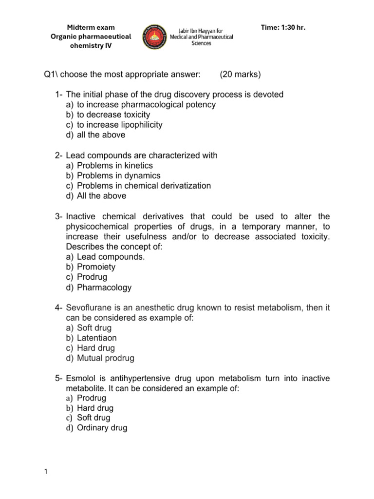 The Initial Phase of The Drug Discovery Process Is Devoted | PDF ...
