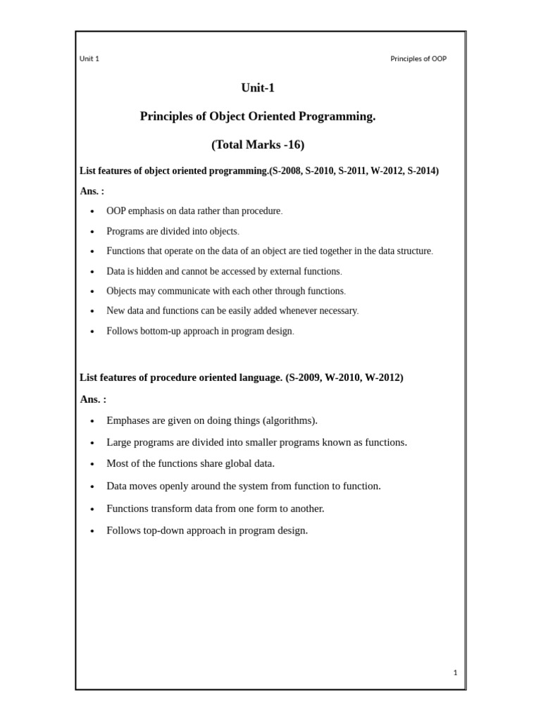 Object Oriented Programing Using C++ - 1 - 1754273833666 | PDF | C++ ...