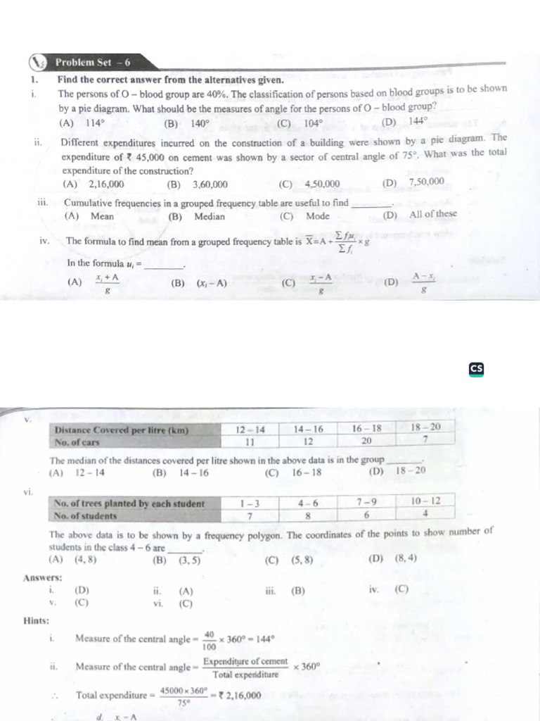 10 Maths 1 L6 ProblemSet 6 4nov25 | PDF