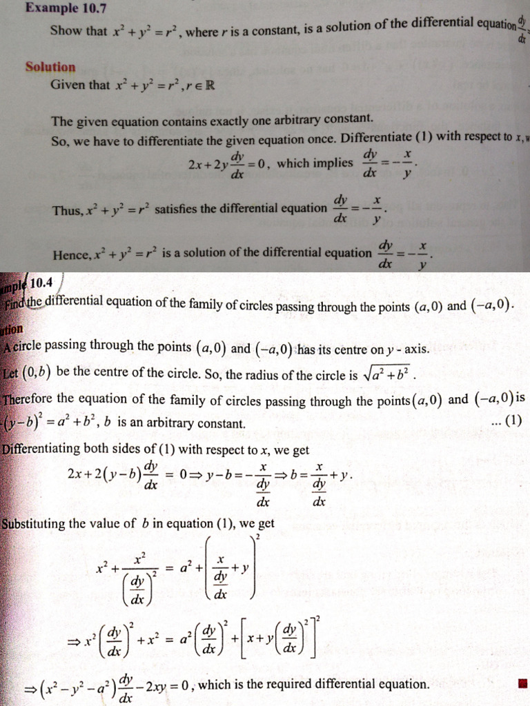 Maths Examples LSN 10 | PDF