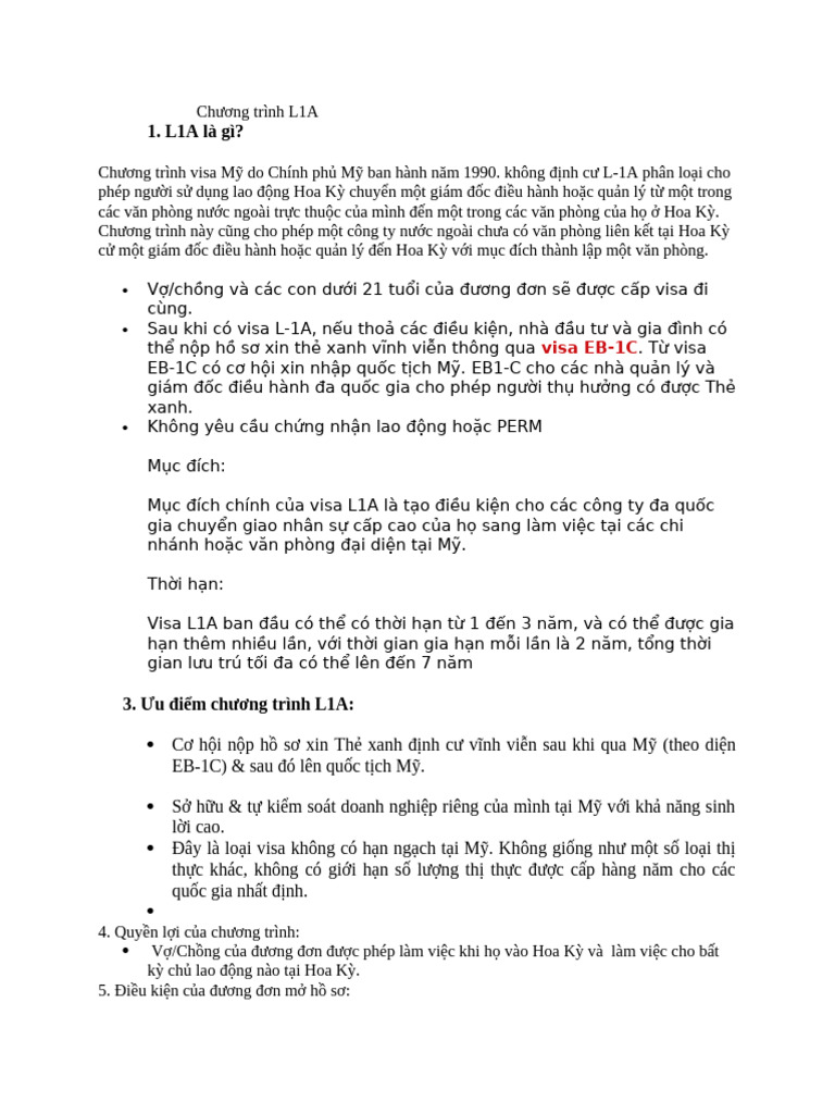 Chương Trình L1A | PDF