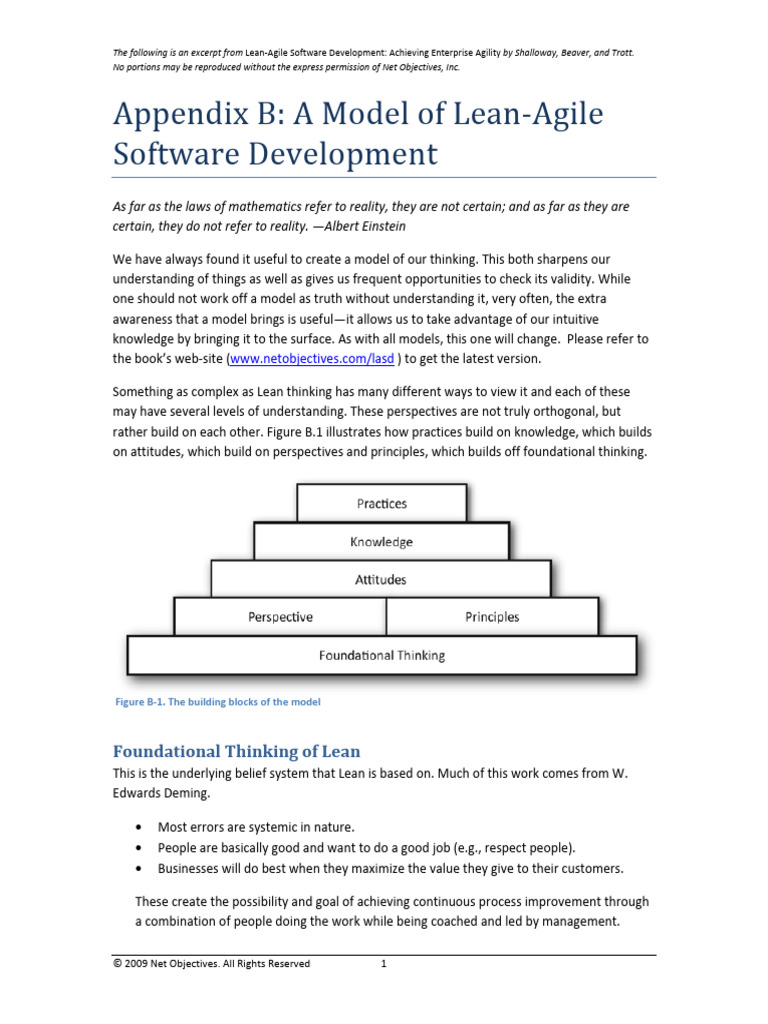 Lean-Agile Software Development Model | PDF | Agile Software ...