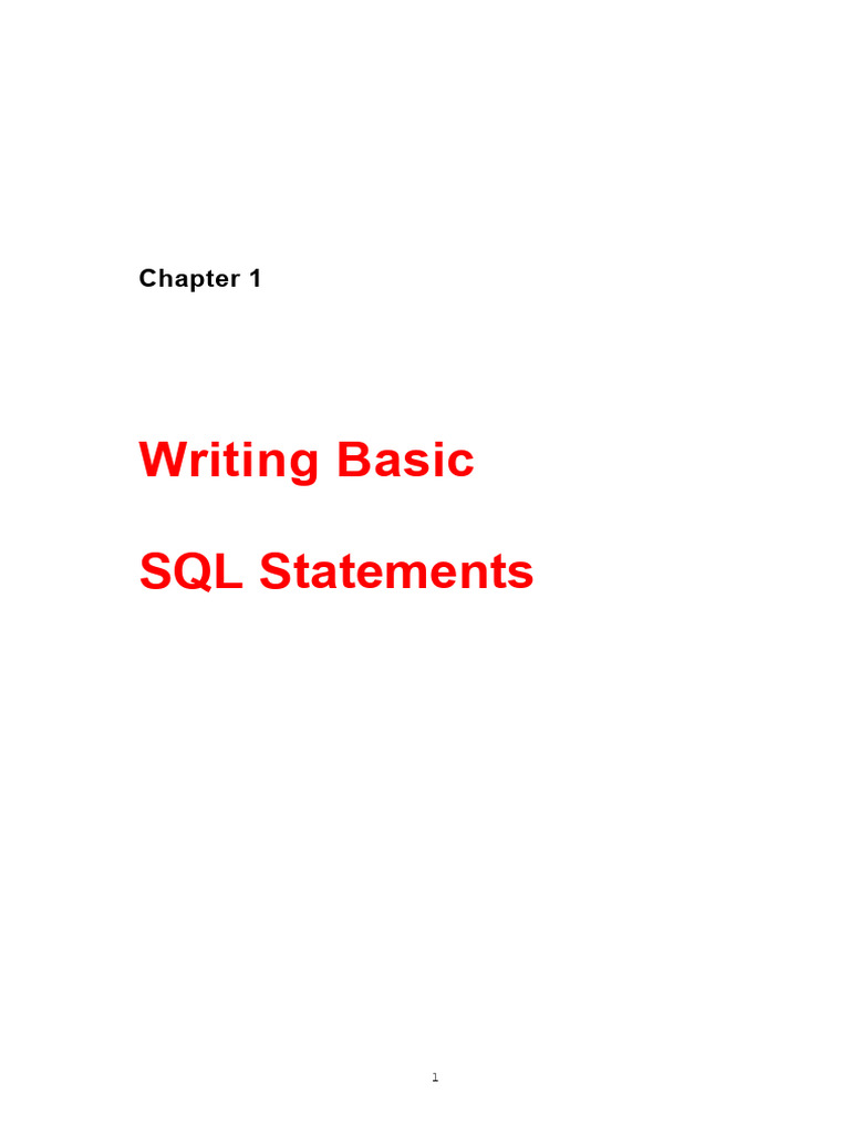 Basic SQL SELECT Statement Guide | PDF | Teaching Methods & Materials ...