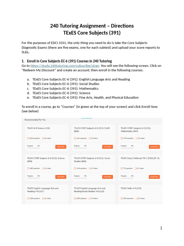 TExES Core Subjects 391 Exam Guide | PDF