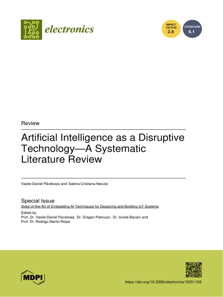 AI as a Disruptive Technology Review | PDF | Surgery | Artificial ...