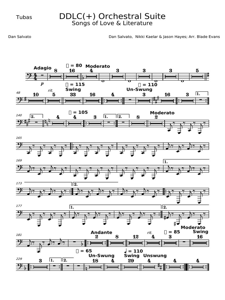 DDLC (+) Orchestral Suite: Songs of Love & Literature | PDF | Musical ...