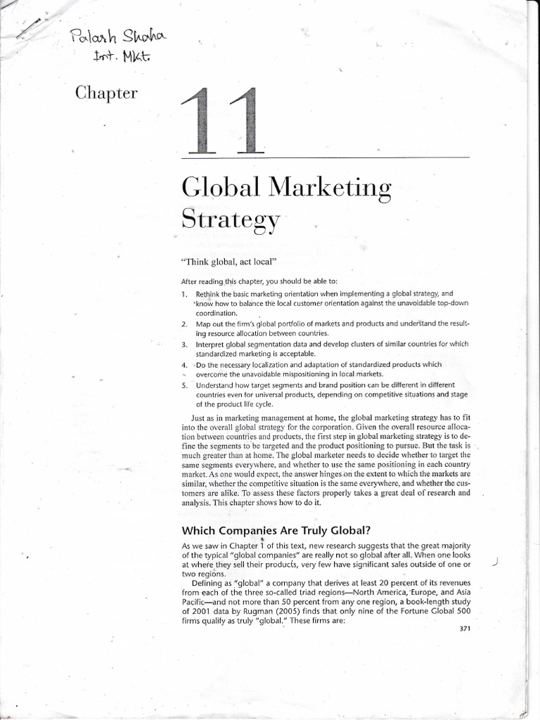 Global Marketing Strategy Essentials | PDF | Marketing | Marketing Strategy