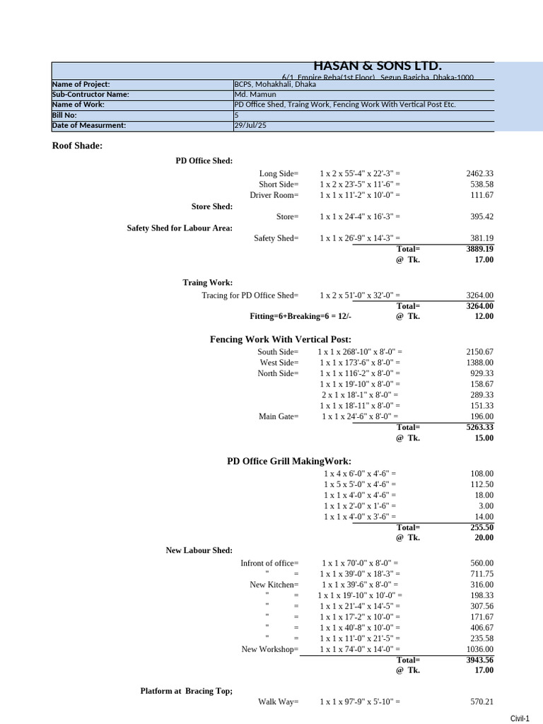 BCPS Project Measurement Details | PDF | Gardens