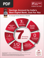 IDFC FIRST Select Account Benefits | PDF | Banks | Insurance