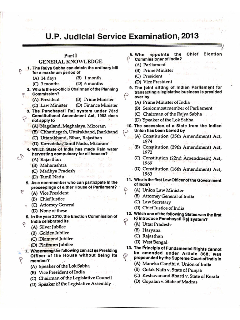 Uppcs 'J' 2013 | PDF