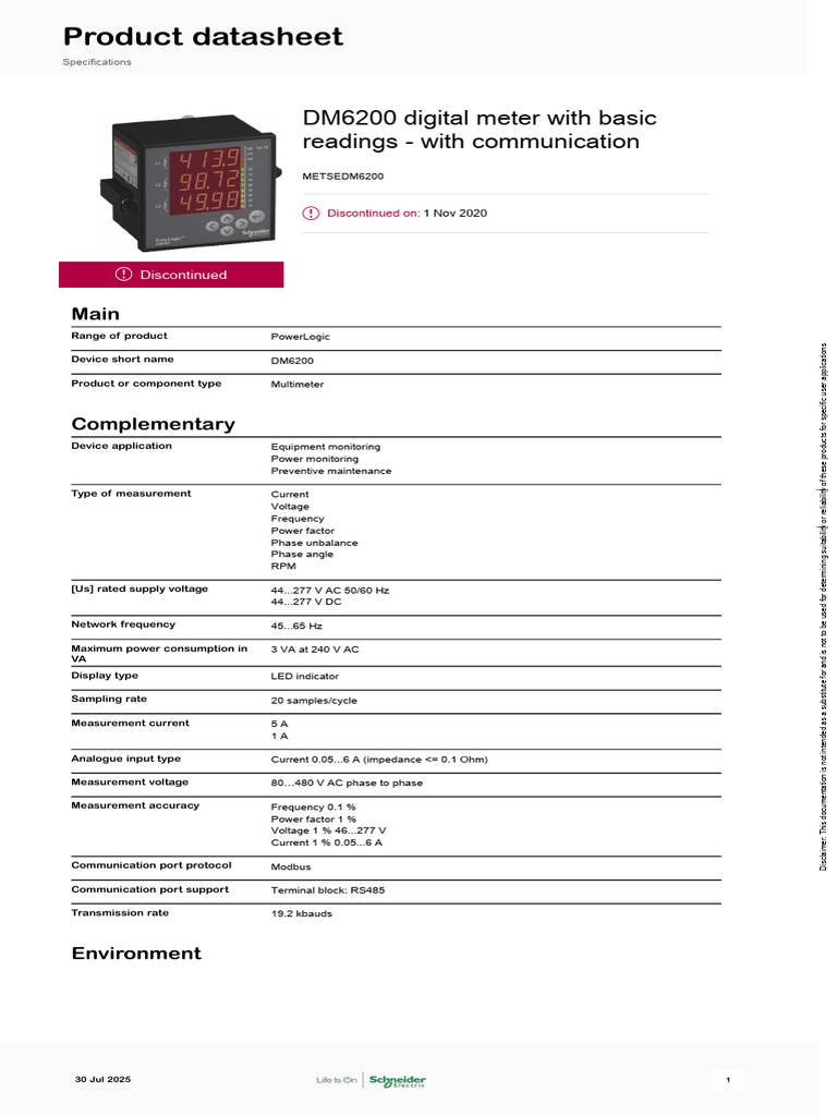 DM6200 Multimeter Specifications Guide | PDF | Alternating Current ...