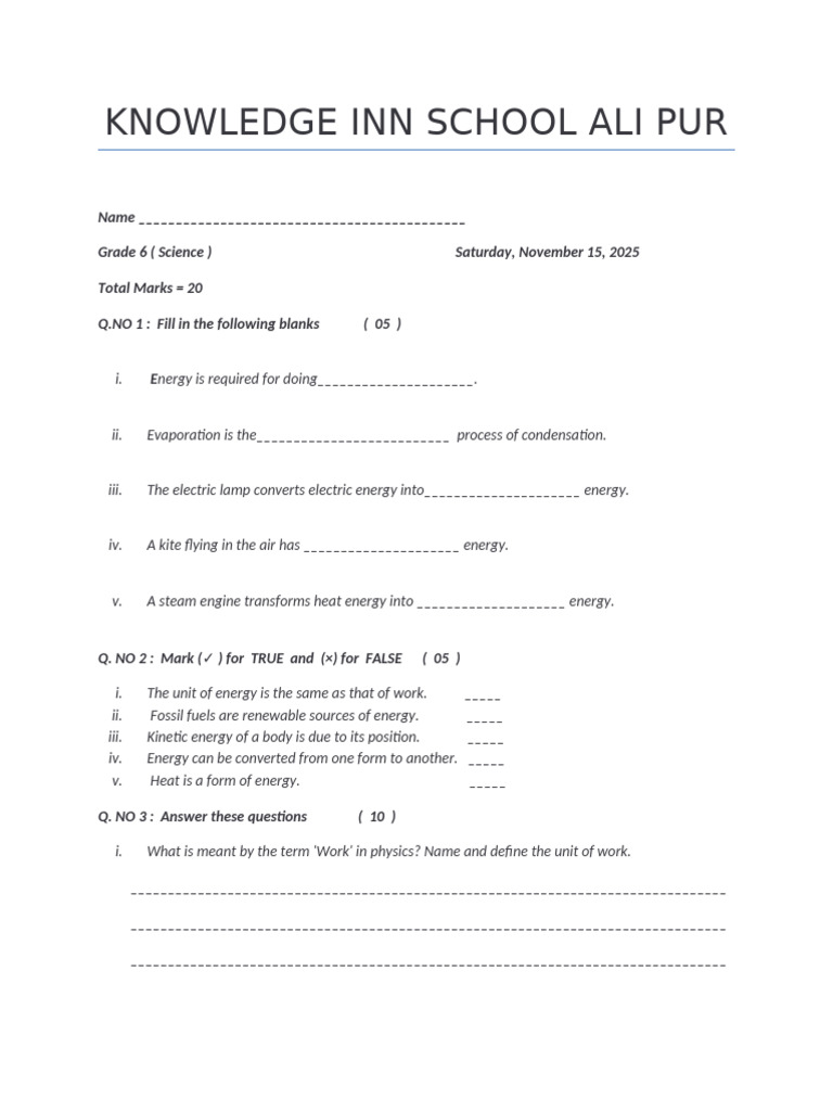 Grade 6 Girls | PDF | Sustainable Energy | Physical Quantities