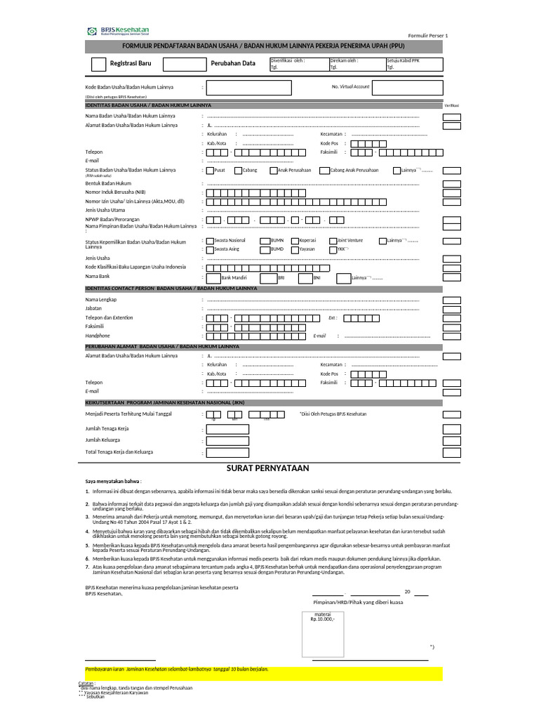 Form Registrasi | PDF