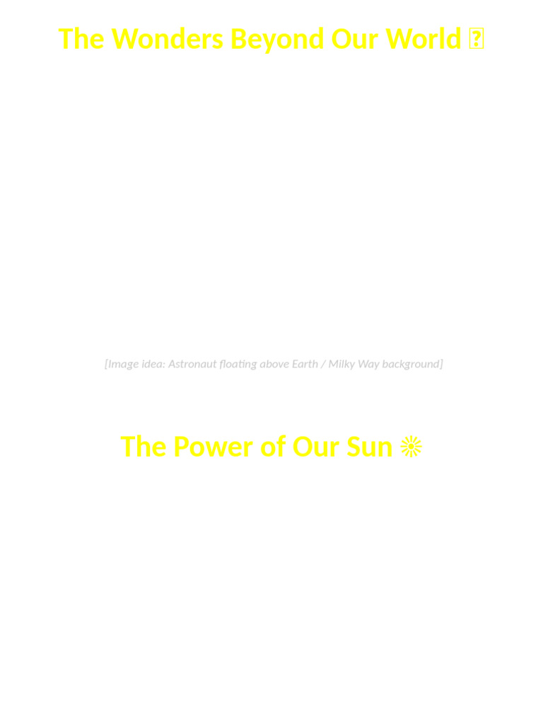 The Wonders Beyond Our World Presentation | PDF