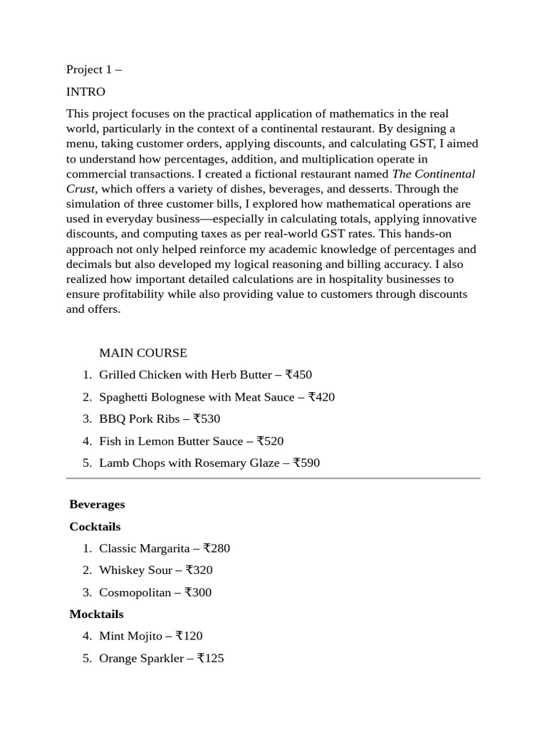 Math Grade 10 Icse Board Project | PDF | Taxes | Value Added Tax