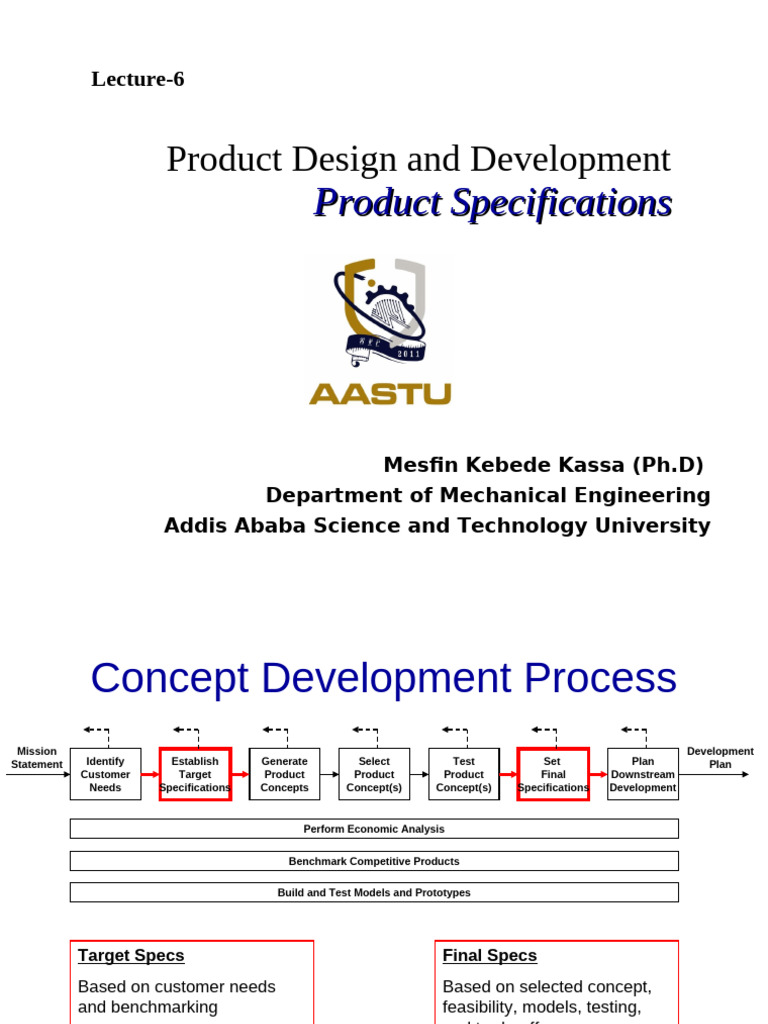 Product Design: Specifications Process Guide | PDF | Performance ...