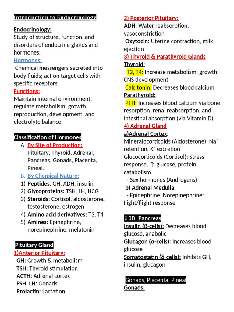 Endocrinology | PDF | Adrenal Gland | Cortisol