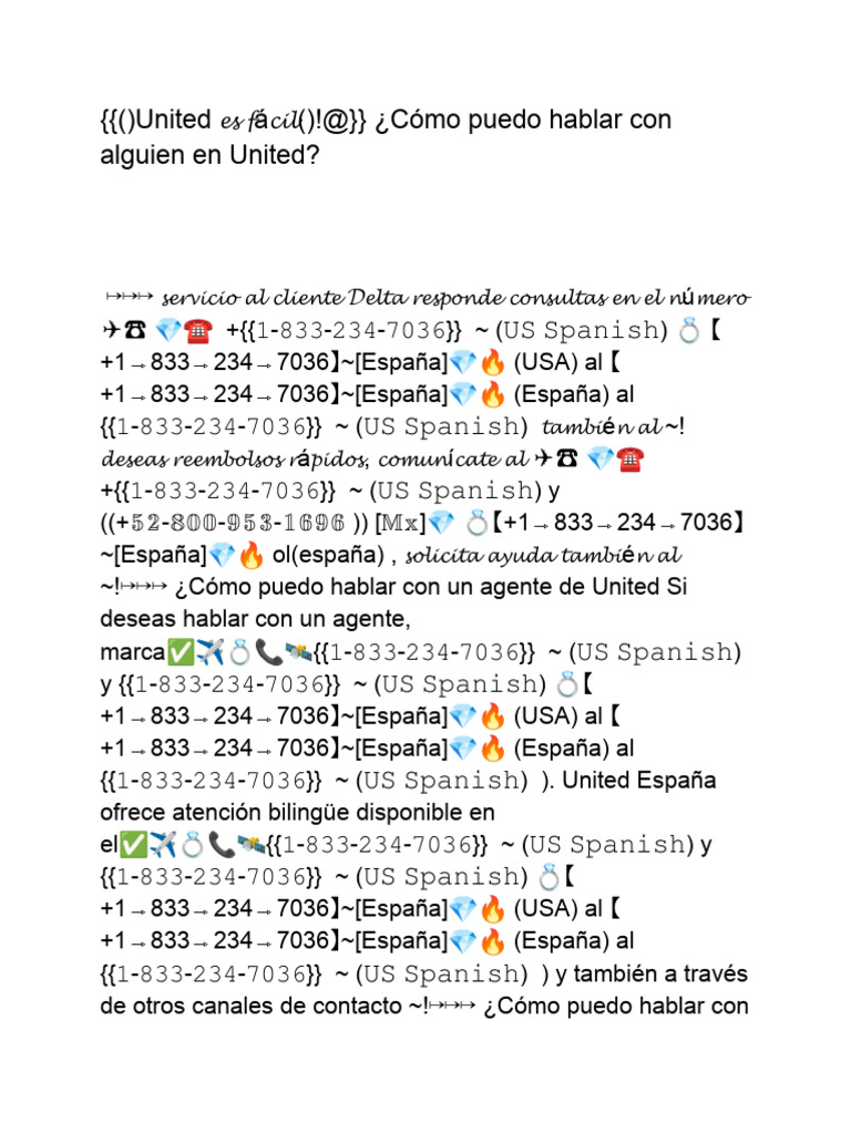 United Airlines Telefono 1 | PDF | Chat en linea | Informática