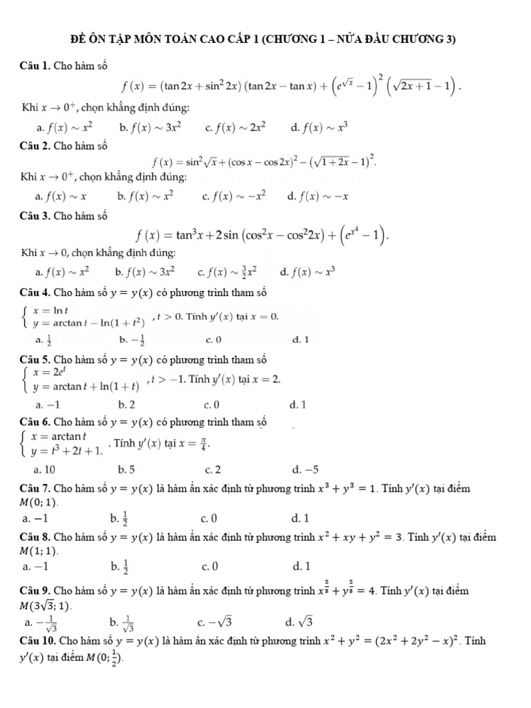De on Tap GK + CK_Phan 1 | PDF