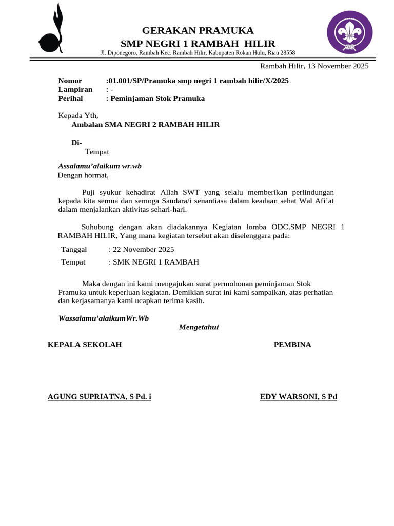 Surat SMP | PDF