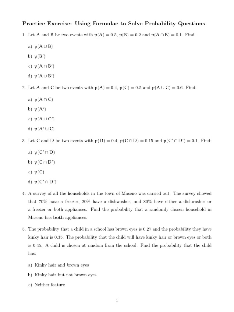 MAS 103 Topic 2 - Exercise | PDF