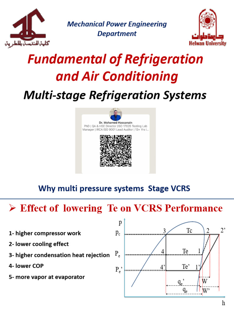 Lec 4 Multi-Stage Refrigeration Systems | PDF | Refrigerator ...