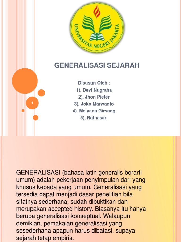 Generalisasi Sejarah | PDF