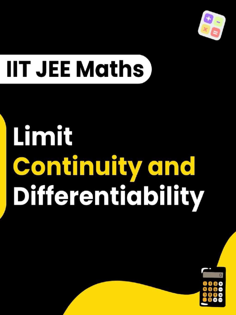 Limits Continuity And Diffrentiability Pdf